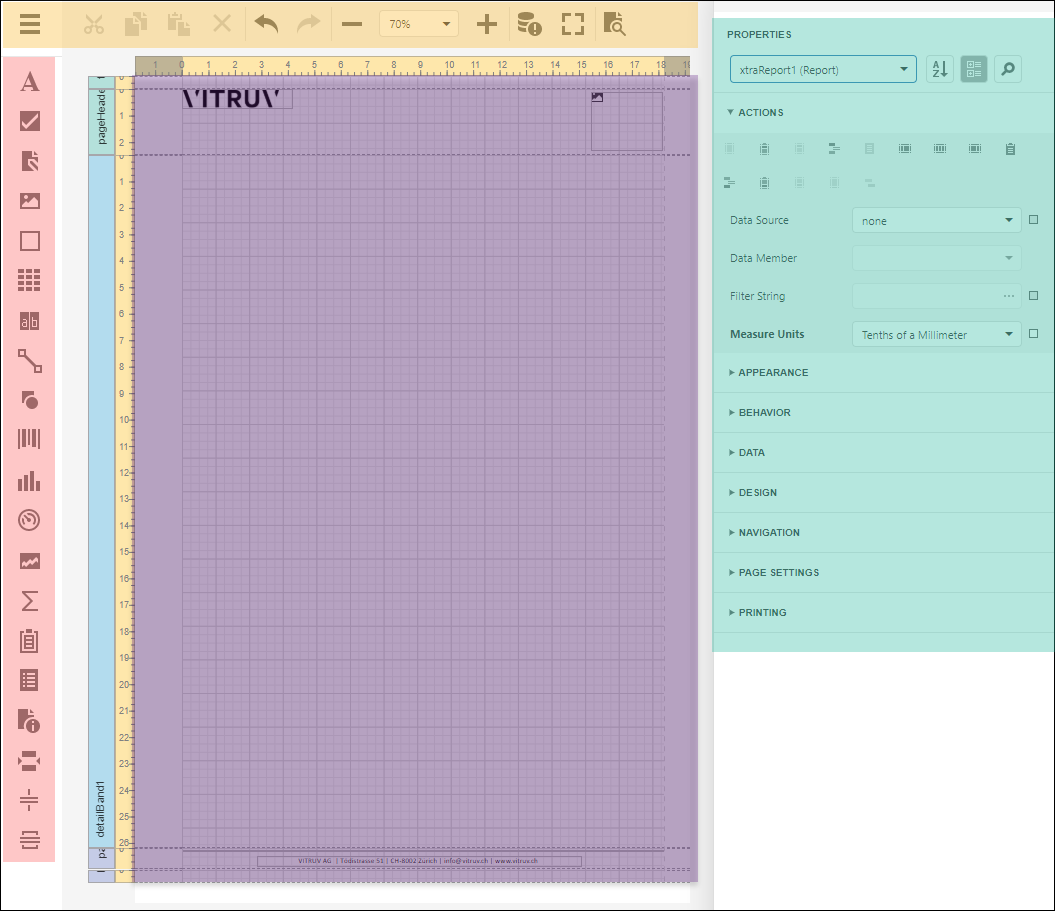 Titel-/Basisseite Designer: Basics – VITRUV AG