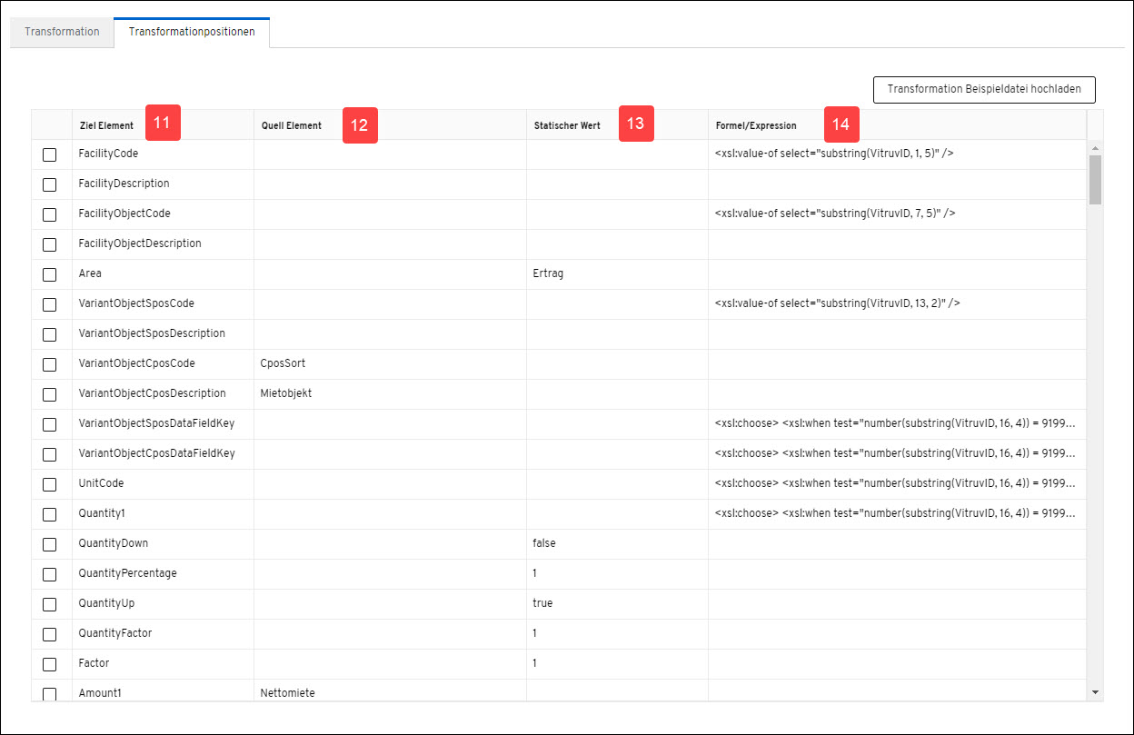 Transformation erstellen / duplizieren – VITRUV AG